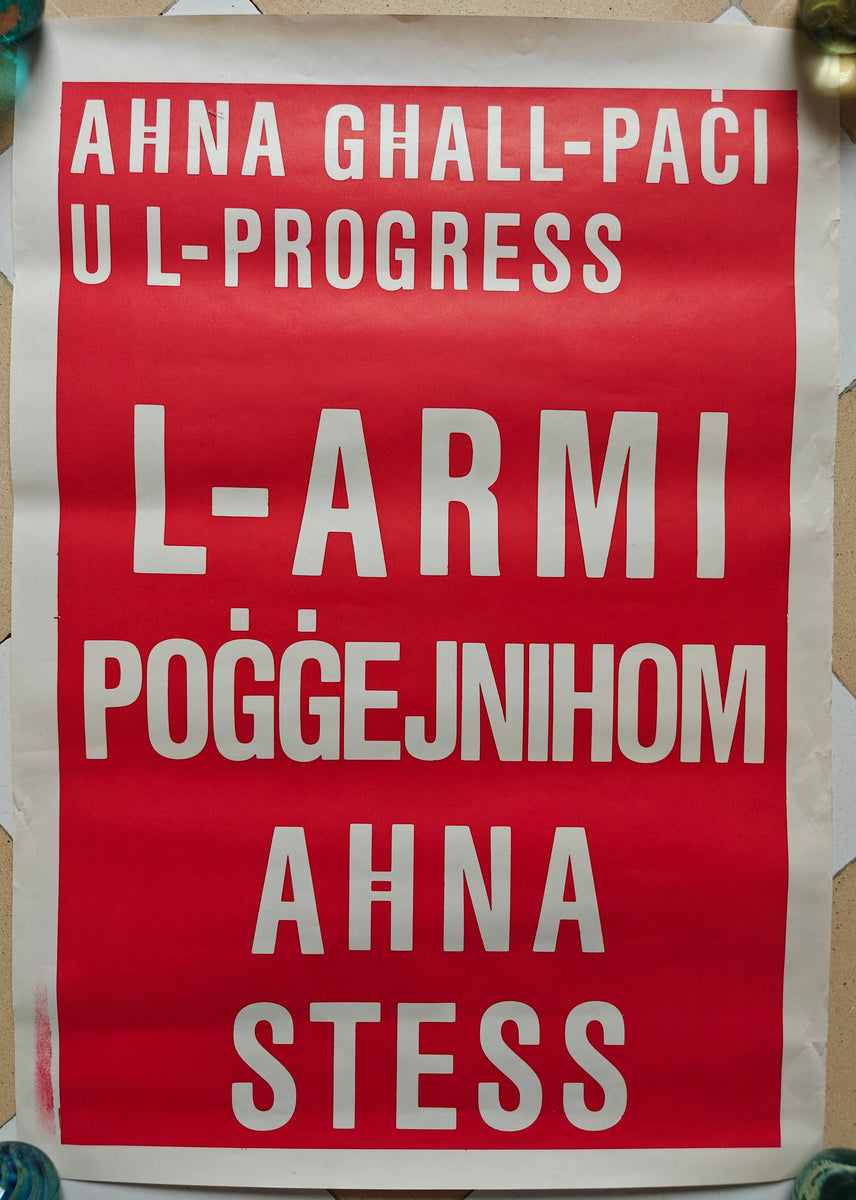 1980s Malta Labour Party political poster – Gigi's Collectables